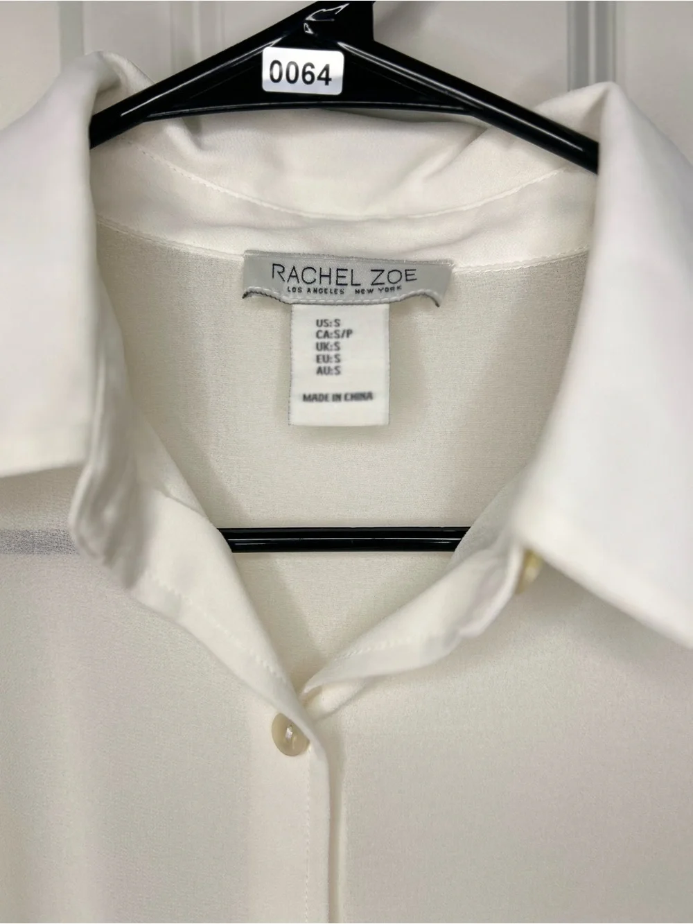 Rachel Zoe | Tops | Rachel Zoe Cream Sheer Collared Button Blouse ...